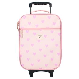 Vadobag Kinder Trolley, rosa, Polyester, bedruckt, Koffer, mit niedlichem Herz-Print