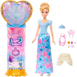 Mattel Kinder Anziehpuppe "Disney Prinzessin, Juwel Reveal Cinderella Puppe"bunt, Puppen