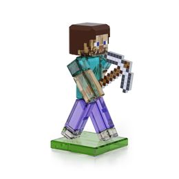 Swarovski Dekofigur "Kristallfigur Sammelfigur Minecraft Steve"kristallweiß, grün, lila, türkis, blau, braun, weiß, goldfarben, Swarovski Kristall,