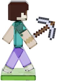 Swarovski Dekofigur "Kristallfigur Sammelfigur Minecraft Steve"kristallwei&szlig;, gr&uuml;n, lila, t&uuml;rkis, blau, braun, wei&szlig;, goldfarben, Swarovski Kristall,