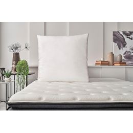 Synthetikkopfkissen Yatas Bedding, B:80cm L:80cm, wei&szlig;, Bezug: 40% Lyocell (TENCEL ), 40% Polyester, 20% Baumwolle. F&uuml;llung: 100% Polyester,