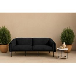 2-Sitzer Home Affaire, B:186cm H:73cm T:96cm, grau, 100% Olefin, Sofas, "Lumi", Outdoor Gartensofa, wetterfeste Materialien, Breite 186 cm