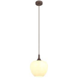 Globo LIGHTING Hängeleuchte "MAXY", 1 Stk.kaffeefarben, Esszimmer, Leuchten, Hängelampe/Pendelleuchte/Glas opal/kaffeefarben/Wohnzimmer