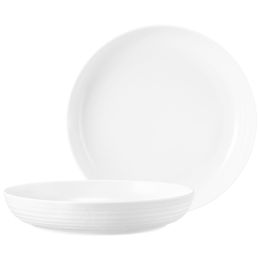 Seltmann Weiden Schale "Foodbowl Terra &oslash; 28,4 cm 2er Set", B/H/L: 28,4cm, wei&szlig;, Sch&uuml;sseln