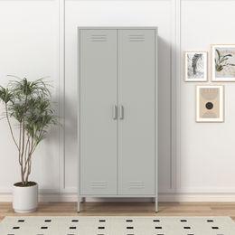 Dreht&uuml;renschrank OTTO HOME, B:80cm H:185cm T:40cmgrau, Metall, Schr&auml;nke, "Kleiderschrank Schrank Metallschrank Mehrzweckschrank Siena Spind", in der