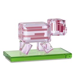 Swarovski Dekofigur "Kristallfigur Sammelfigur Minecraft Pig", schwarz, Swarovski Kristall, Dekofiguren