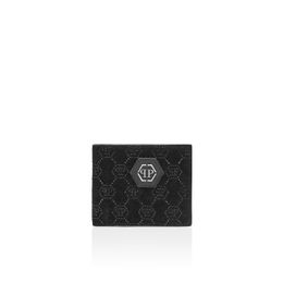 Philipp Plein Damen Clutch "Monogram Mit Schmucksteinen"0202, schwarz, schwarz, Taschen