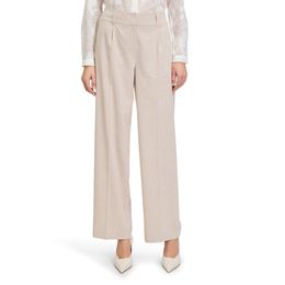BETTY & CO BETTY & CO Damen Anzughose "Damen mit weitem Bein", beige, Gr. 36, Obermaterial: 35% Polyester, 24% Leinen, 20% Baumwolle, 18% Viskose, 3% Elasthan,