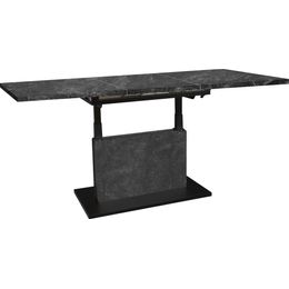 M&auml;usbacher Couchtisch M&Auml;USBACHER, schwarz, Wohnzimmer, Tische, "Lift Couchtisch", h&ouml;henverstellbar 56-75cm, Breite Tischplatte 120-160cm, Metallgestell