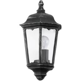 Eglo Wandleuchte "Navedo Au&szlig;en-Wandlampe, Wandlampe aus Aluguss und Glas, E27, IP44", 1, H: 43cm, 1 Stk.schwarz, Leuchten, Wand-/Deckenleuchte - L29