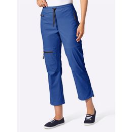 Casual Looks Damen Funktionshosejeansblau, Gr. 48, unifarben, 95% Polyamid, 5% Elasthan, Hosen