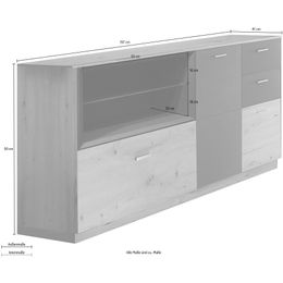 M&auml;usbacher Kommode M&Auml;USBACHER, B:197cm H:90cm T:41cm, beige, Schlafzimmer, Sideboards, "Frame", Breite 197 cm