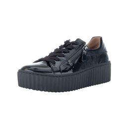 Gabor Damen Plateausneaker "Gabor Sneaker Leder", Gr. 38schwarz lack, Leder, Schuhe