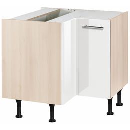 Eckunterschrank Optifit, B:90cm H:87cm T:58,4cm, wei&szlig;, K&uuml;che, Schr&auml;nke, "Bern"