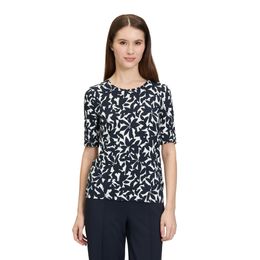 Betty Barclay Damen Kurzarmshirt "Damen mit Rundhalsausschnitt", blau, Gr. 36, Jersey, Obermaterial: 95% Viskose, 5% Elasthan., Shirts, Druck