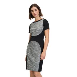 Vera Mont Damen Etuikleid "Damen figurbetont", schwarz-weiß, Gr. 42, Jersey, Obermaterial: 92% Polyester, 8% Polyester metallisiert. Besatz: 95%