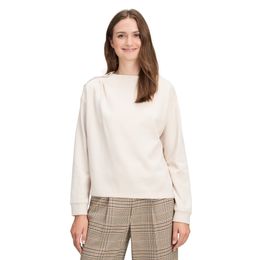 Sweatshirt Cartoon "Damen mit Kragen", Damen, Gr. 34, middle cream melange, Obermaterial: 65% Polyester, 35% Baumwolle, l&auml;ssig geschnitten normal, Rundhals, Sweatshirts Sweatshirt