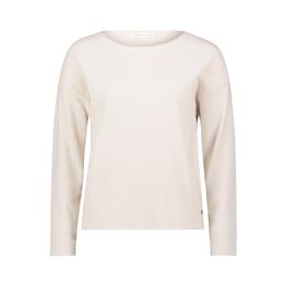 BETTY & CO Strickpullover BETTY & CO "Damen mit Rundhalsausschnitt", Damen, Gr. 42, bright cream melange, Strick, Obermaterial: 50% Viskose, 27% Polyamid, 23% Polyester, gerade lang, Rundhals, Pullover Strickpullover