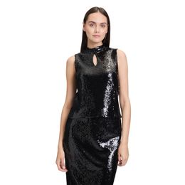 Vera Mont Damen T-Shirt "Damen mit Stehkragen", schwarz, Gr. 34, Obermaterial: 95% Polyester, 5% Elasthan. Futter: 100% Polyester, Shirts