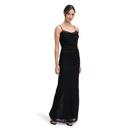 Vera Mont Damen Abendkleid "Damen mit Spitzeneinsatz", schwarz, Gr. 44, Mesh, Obermaterial: 92% Polyamid, 8% Elasthan; Futter: 92% Polyamid, 8%