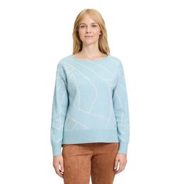 Betty Barclay Damen Strickpullover "Damen mit Jacquard", blau, Gr. 40, Strick, Obermaterial: 50% Viskose, 27% Polyamid, 23% Polyester, Pullover,