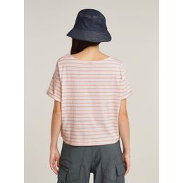 G-Star Raw G-STAR Damen T-Shirt "Knot T-Shirt"lt chalk, liquid pink stripe, Gr. S, Obermaterial: 100% Baumwolle, Shirts