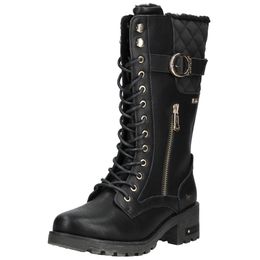 Mustang Shoes Damen Schn&uuml;rstiefel "Mustang Shoes Stiefel Lederimitat", Gr. 37schwarz, Lederimitat, Schuhe