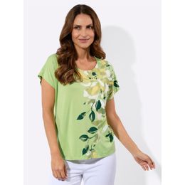 Lady Damen Print-Shirt "Druck-Shirt", gr&uuml;n, Gr. 42, gebl&uuml;mt, gemustert, mehrfarbig, 95% Viskose, 5% Elasthan, Shirts