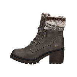 Mustang Shoes Damen High-Heel-Stiefelette "Mustang Shoes Stiefelette Lederimitat/Textil", Gr. 38lava, Lederimitat, Textil, Schuhe