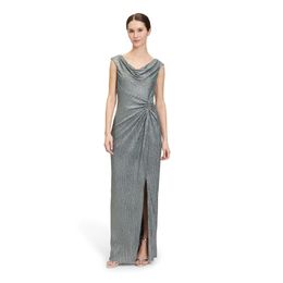 Vera Mont Damen Abendkleid "Damen im Glitzer-Look", grün, Gr. 38, Jersey, Obermaterial: 100% Polyester; Futter: 100% Polyester, Kleider, Raffung