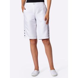 Classic Basics Damen Bermudas, wei&szlig;, Gr. 50, unifarben, 100% Polyester, Hosen