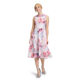 Vera Mont Damen Cocktailkleid "Damen mit Blumenprint", rosa, Gr. 44, Obermaterial: 90% Polyester, 10% Elasthan; Futter: 100% Polyester, Kleider, Druck