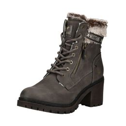 Mustang Shoes Damen High-Heel-Stiefelette "Mustang Shoes Stiefelette Lederimitat/Textil", Gr. 39lava, Lederimitat, Textil, Schuhe