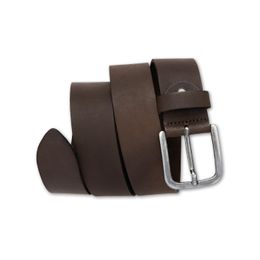 Bernd G&ouml;tz BERND G&Ouml;TZ Herren Lederg&uuml;rtel "Lederg&uuml;rtel mit silberfarbener Schlie&szlig;e", braun, Gr. 80, Rindsleder, G&uuml;rtel