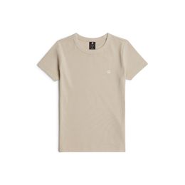 G-Star Raw T-Shirt G-STAR "Rib Cap Sleeve T-Shirt", Damen, Gr. L, dk brick, 94% Baumwolle (Biologisch), 6% Elasthan, Shirts T-Shirt