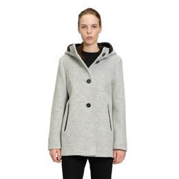 Gil Bret Damen Wolljacke "Damen mit Kapuze", grau, Gr. 44, Obermaterial: 100% Schurwolle; Besatz: 100% Polyamid; Futter: 100% Polyamid / Futter2: