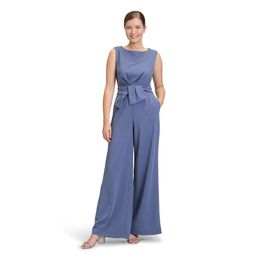 Vera Mont Damen Overall "Damen mit weitem Bein", blau, Gr. 48, Cr&ecirc;pe, Obermaterial: 95% Polyester, 5% Elasthan; Futter: 100% Polyester, Overalls,