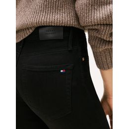 Tommy Hilfiger Damen Bootcut-Jeans "DNM BOOTCUT RW", schwarz, Gr. 33, Abriebeffekte, Denim/Jeans, Obermaterial: 98% Baumwolle, 2% Elasthan, Jeans