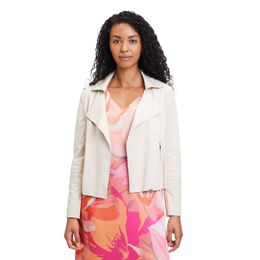 Vera Mont Damen Bikerjacke "Damen langarm", beige, Gr. 36, Obermaterial: 87% Polyester, 13% Elasthan, Jacken