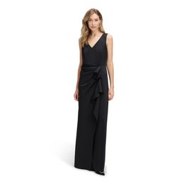 Vera Mont Damen Abendkleid "Damen mit Volant", schwarz, Gr. 42, Obermaterial: 95% Polyester, 5% Elasthan; Futter: 100% Polyester, Kleider