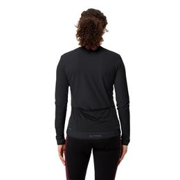 Vaude Damen Radtrikot "WOMEN'S MATERA LS TRICOT II", schwarz, Gr. 44, unifarben mit Farbeinsatz, Web, Obermaterial: 100% Polyester, Trikots,