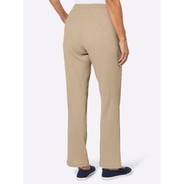 Classic Basics Damen Schlupfhose, beige, Gr. 24, unifarben, 97% Polyester, 3% Elasthan, Hosen