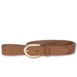 Silbergift Damen Lederg&uuml;rtel "Lederg&uuml;rtel mit junger, stylischer Flechtstruktur"braun, Gr. 105, Rindsleder, G&uuml;rtel