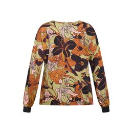 Cartoon Damen Schlupfbluse "Damen mit Rippb&uuml;ndchen", bunt, Gr. 42, Obermaterial: 100% Viskose, Blusen