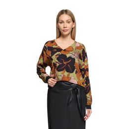 Cartoon Damen Schlupfbluse "Damen mit Rippb&uuml;ndchen", bunt, Gr. 38, Obermaterial: 100% Viskose, Blusen