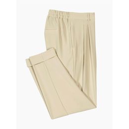 Bundfaltenhose Inspirationen, Damen, Gr. 19, Kurzgr&ouml;&szlig;en, sand, 94% Polyester, 6% Elasthan, Hosen