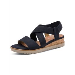 Sandalette Jana, Damen, Gr. 37, nachtblau, Lederimitat, Schuhe Sandalette