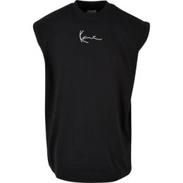 Karl Kani Damen Tanktop "Karl Kani Herren KM212-001-2 Small Signature Sleeveless Tee"schwarz, Gr. XS, unifarben, 100% Baumwolle, Tops
