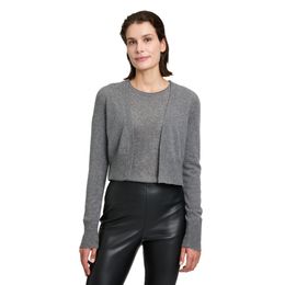 Betty Barclay Damen Strickjacke "Damen mit Rippb&uuml;ndchen", grau, Basic, Gr. 46, Obermaterial: 100% Kaschmir, Strickjacken, Strick