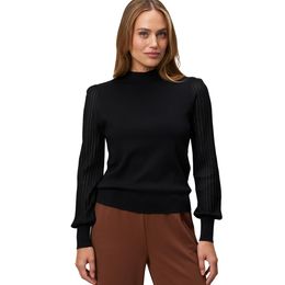 Zero Damen Strickpullover "Damen mit transparenten Ärmeln", schwarz, Gr. 40, unifarben, Strick, Obermaterial: 72% Viskose, 28% Polyester, Pullover,